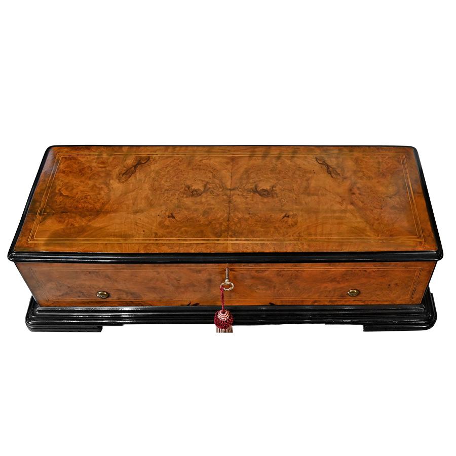 Swiss 6 Tune Cylinder Music Box by F. Conchon - Renaissance Antiques