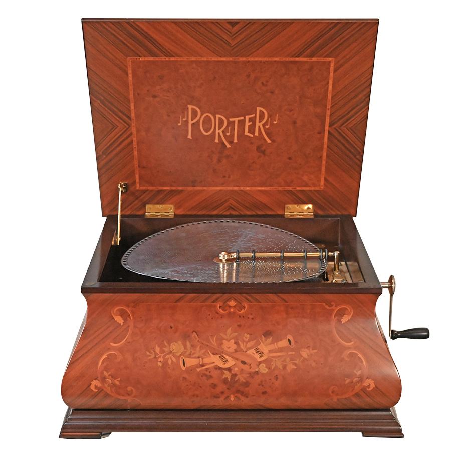 American 15 1/2" Disc Music Box by Porter - Renaissance Antiques