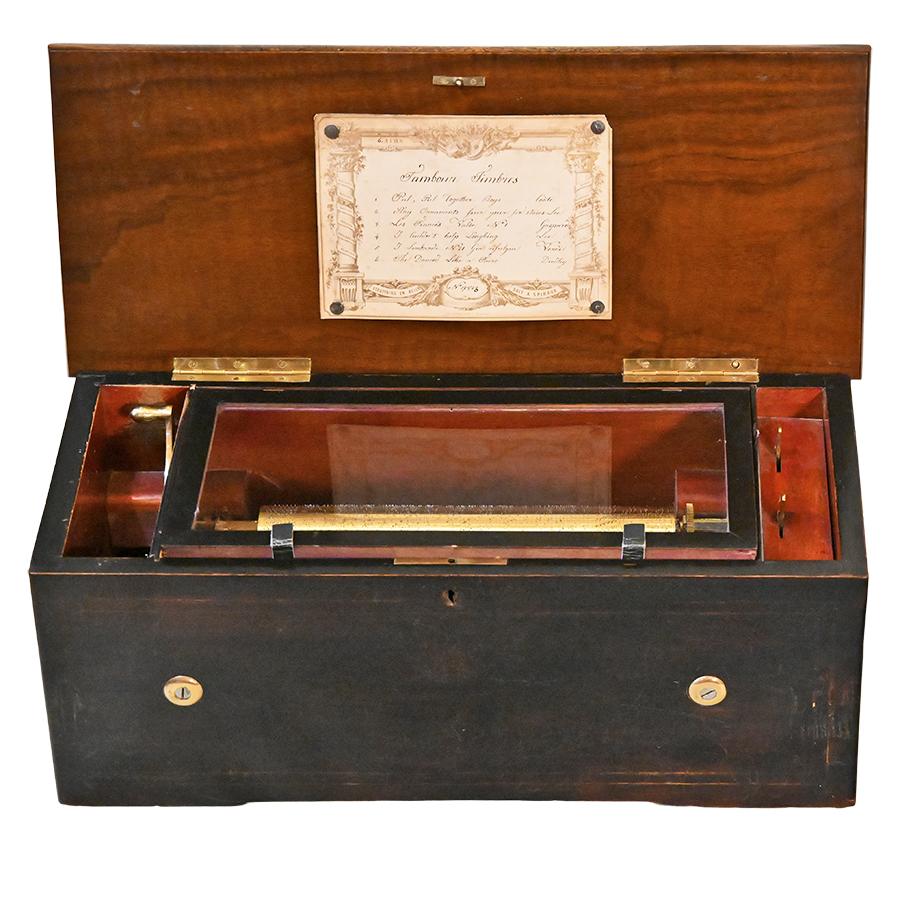 Rare Hidden Bell and Drum Cylinder Orchestra Music Box - Renaissance ...