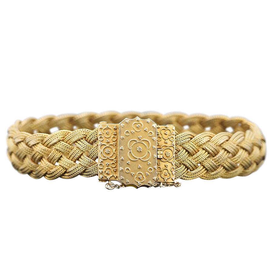 Victorian Era Braided Mesh Bracelet - Renaissance Antiques