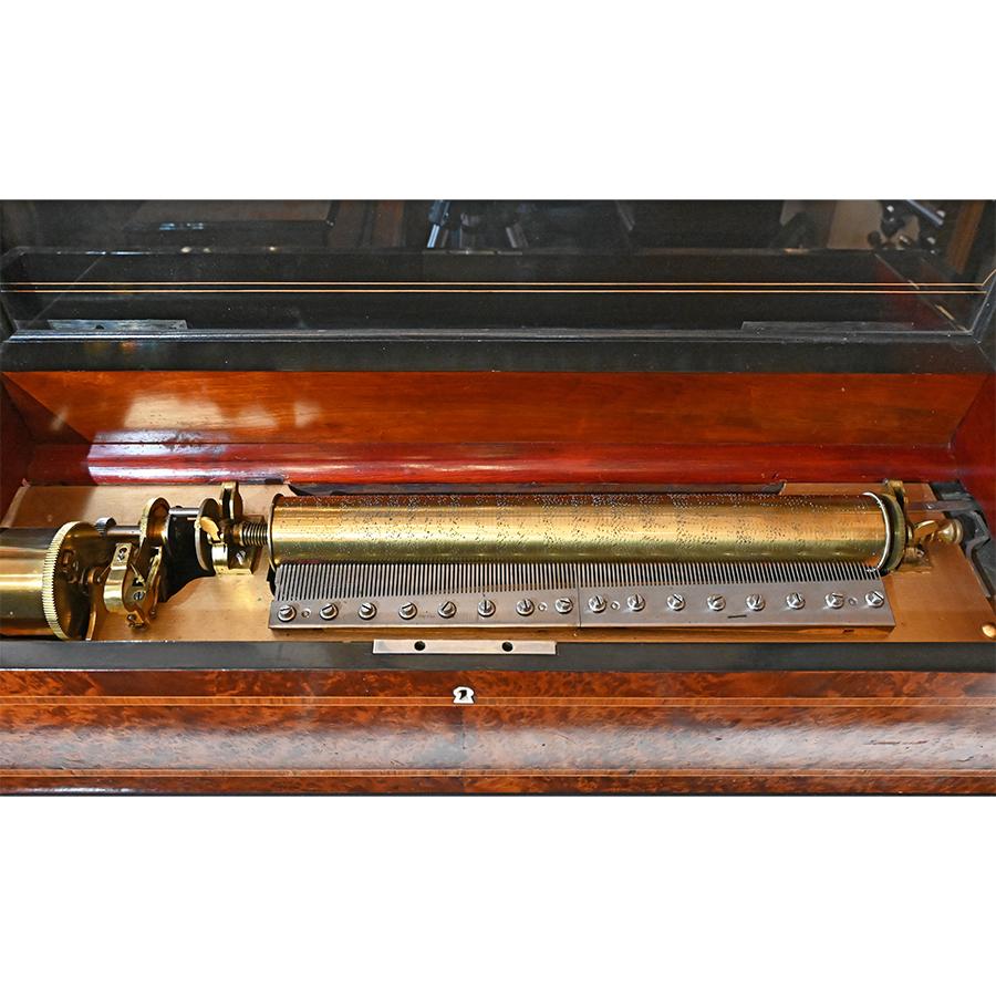 Swiss Interchangeable 19" Cylinder Music Box - Renaissance Antiques