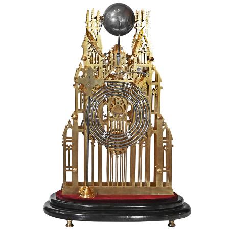 Rare English Three-Train Balance Wheel Skeleton Clock by Evans of ...