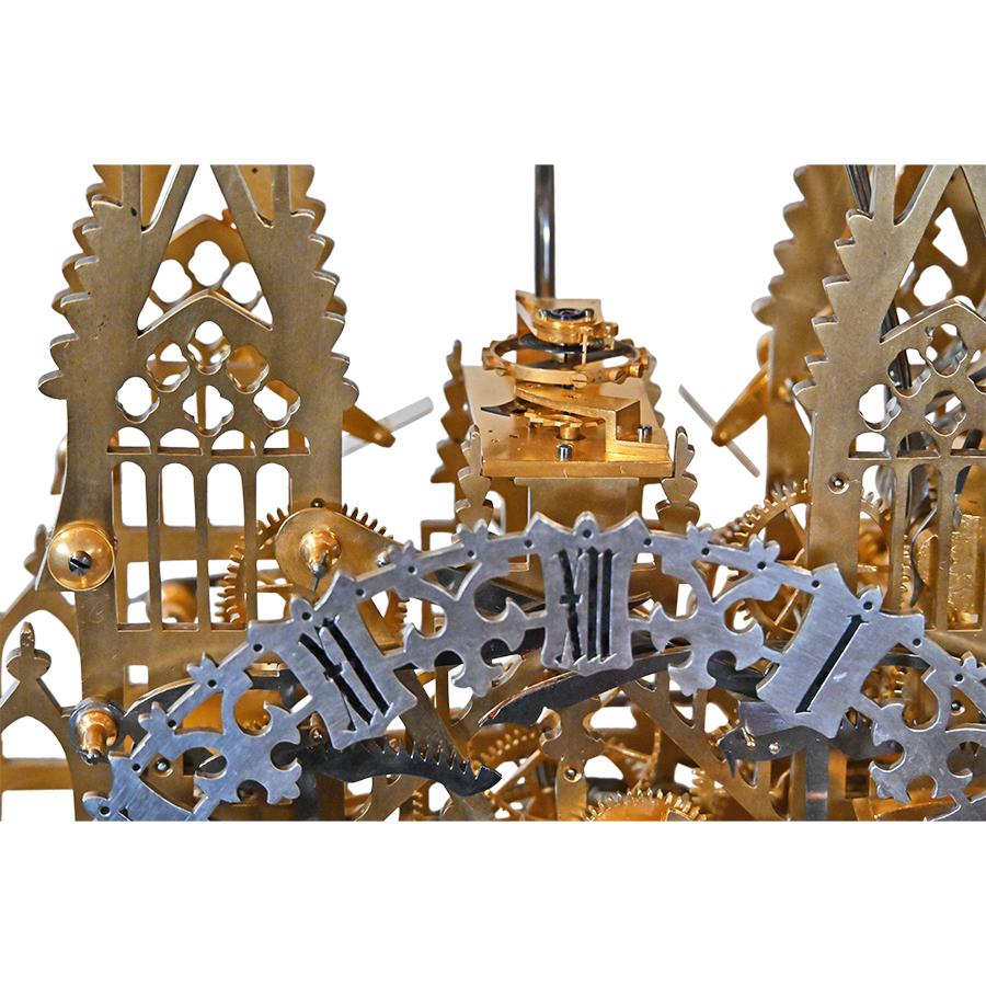 Rare English Three-Train Balance Wheel Skeleton Clock by Evans of ...
