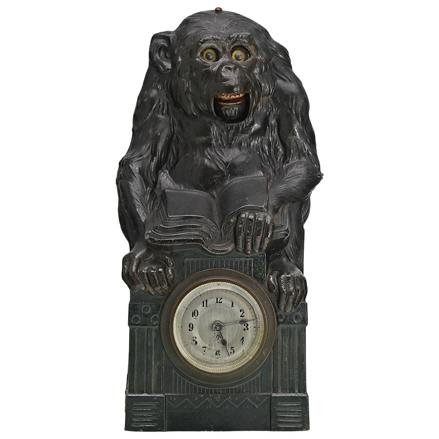 German 'Monkey Business' Automaton Clock by Junghans - Renaissance Antiques