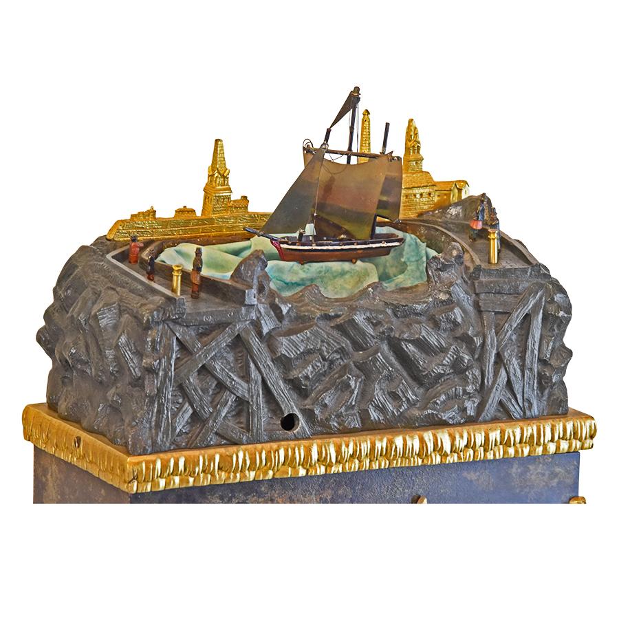 French Rocking Ship Automaton Clock - Renaissance Antiques