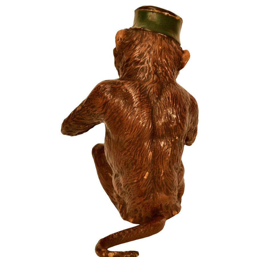 Monkey with Pipe Austrian Vienna Bronze - Renaissance Antiques