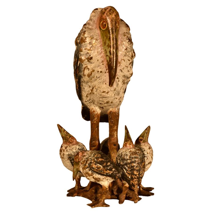 Stork Family Austrian Vienna Bronze - Renaissance Antiques