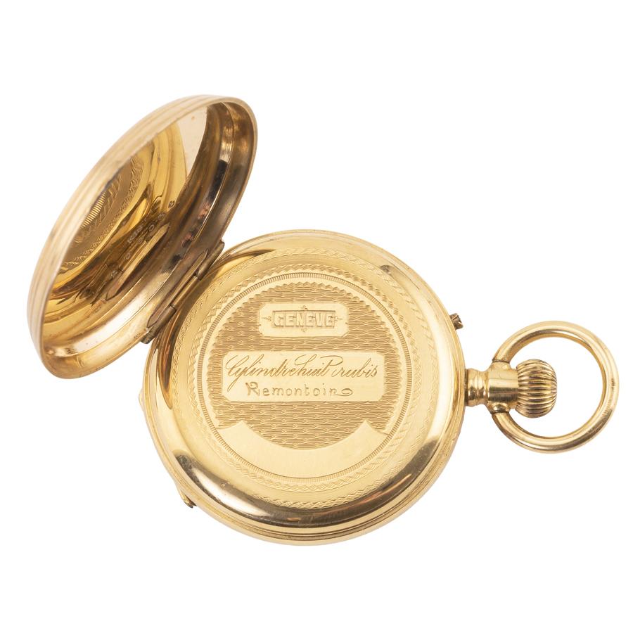Swiss 18K Yellow Gold Open Face Portrait Pendant Watch - Renaissance ...