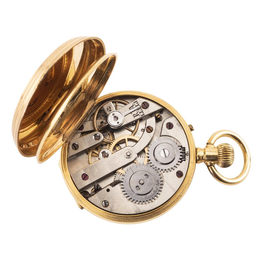 Swiss 18K Yellow Gold Open Face Portrait Pendant Watch - Renaissance ...