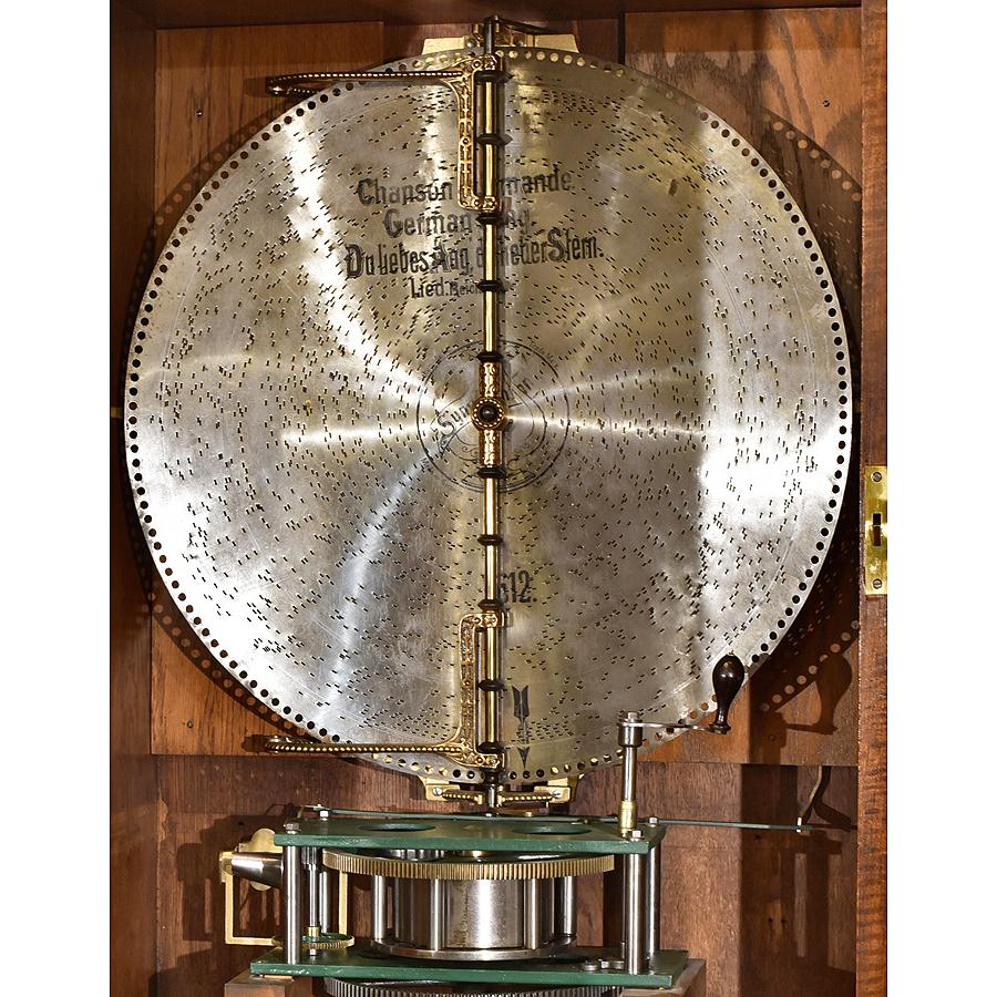 German Symphonion 25 1/4" Double Comb Upright Disc Music Box ...