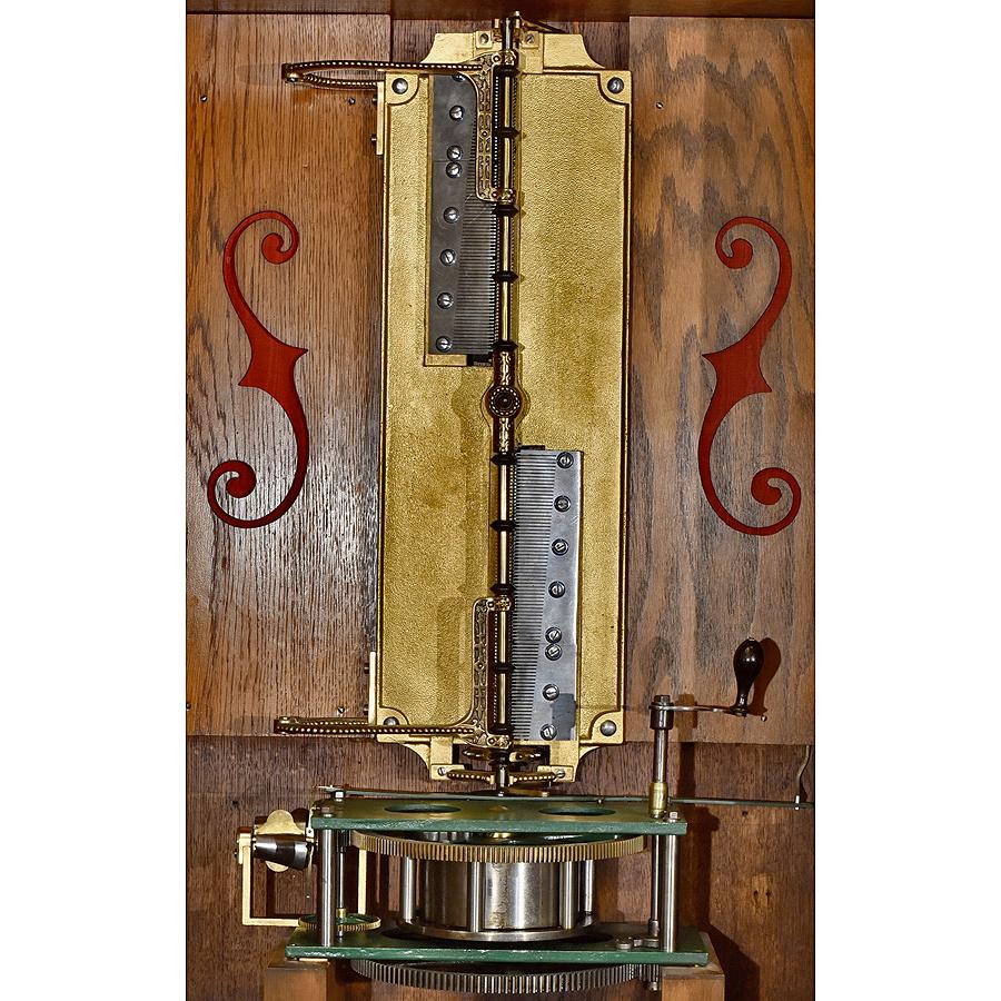 German Symphonion 25 1/4" Double Comb Upright Disc Music Box ...