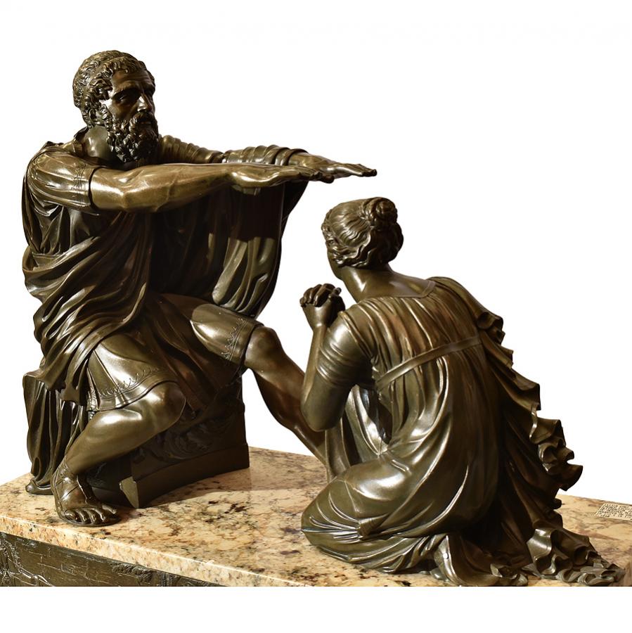 French Bronze Sculpture of Oedipus Blessing His Daughter - Renaissance ...