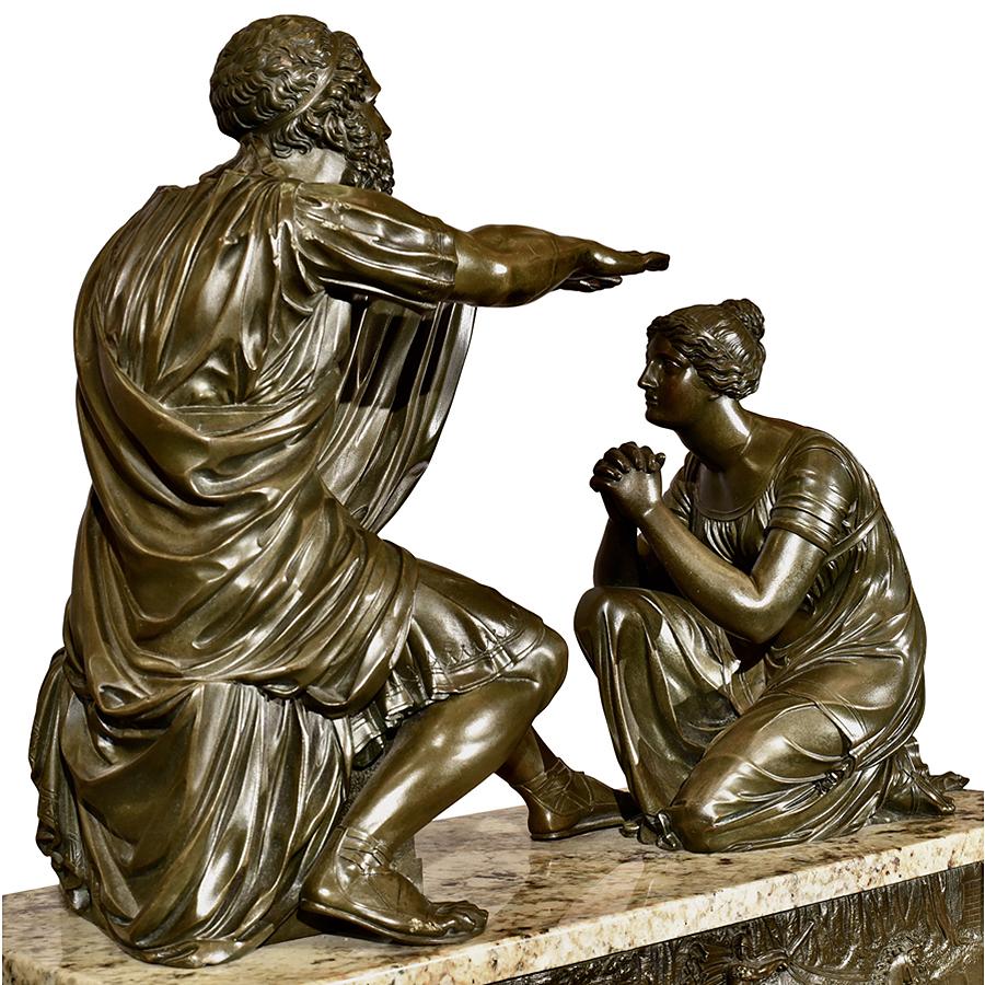 French Bronze Sculpture of Oedipus Blessing His Daughter - Renaissance ...