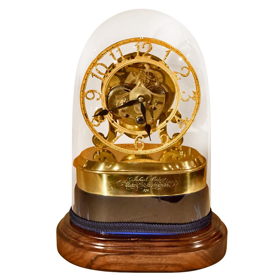 English Rare Skeleton Clock with Single Train Chain Fusee Movement by ...