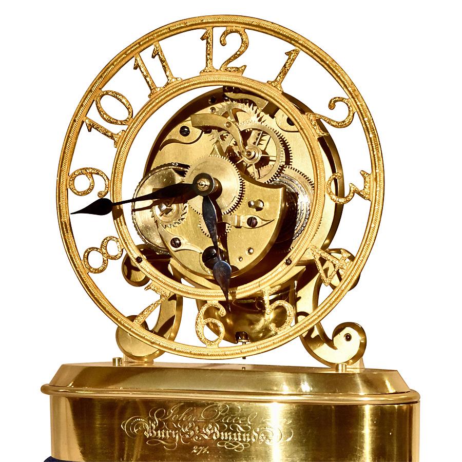 English Rare Skeleton Clock with Single Train Chain Fusee Movement by ...