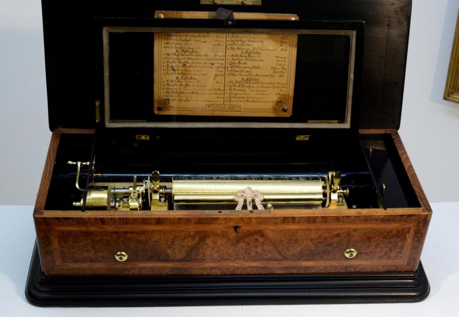 Swiss Rare Orchestral Imperial Model Interchangeable Cylinder Music Box ...