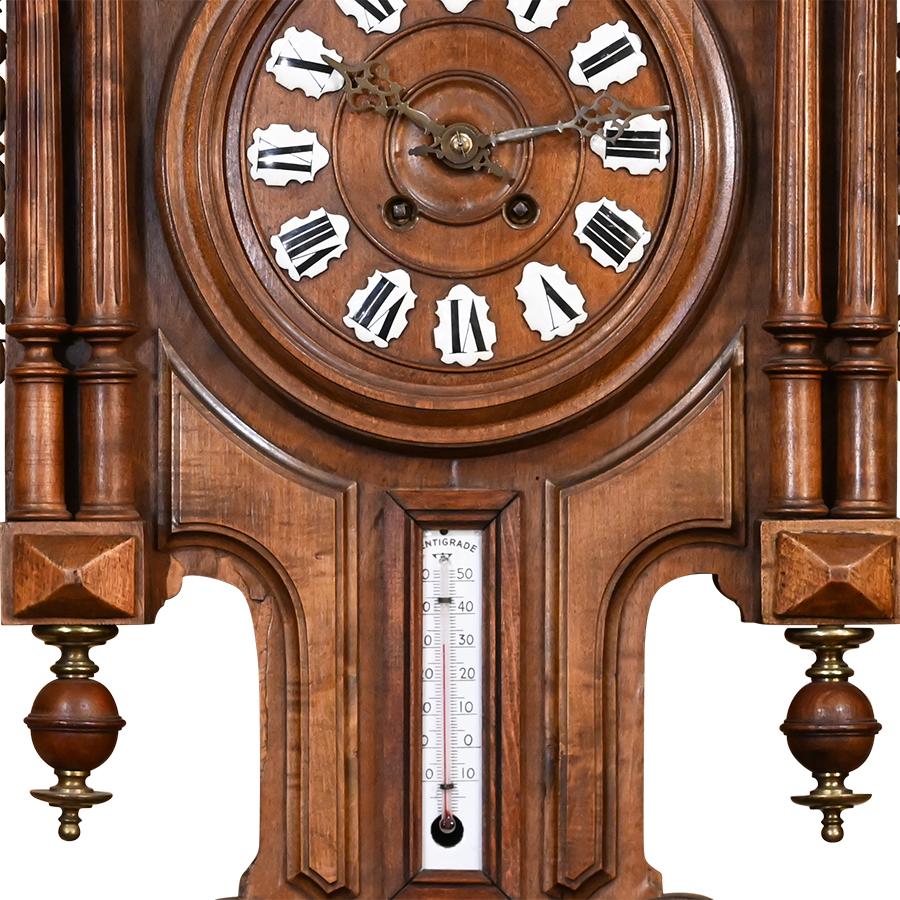 French Time and Weather Wall Clock - Renaissance Antiques