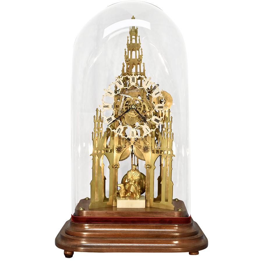 English Sir Walter Scott Memorial Skeleton Clock Renaissance Antiques english-sir-walter-scott-memorial-skeleton-clock-renaissance-antiques