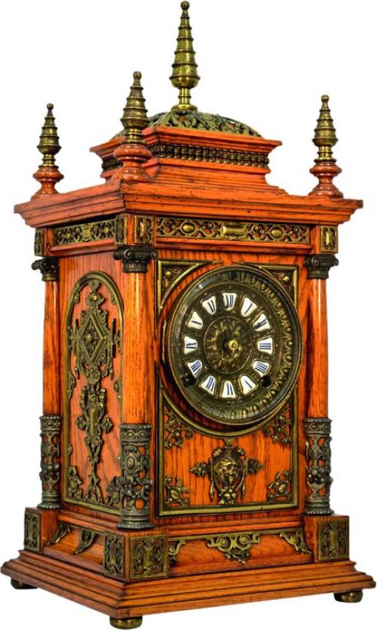 American Ansonia Cabinet Clock - Renaissance Antiques