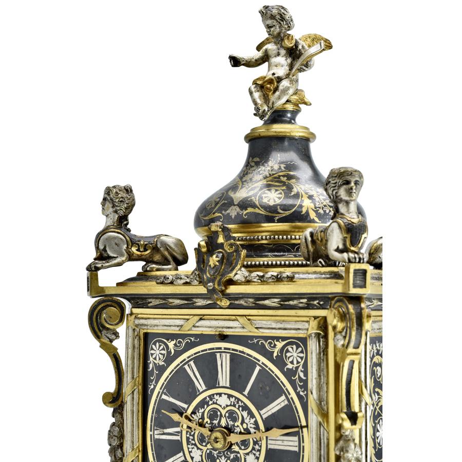 French Unusual Renaissance Style Mantel Clock - Renaissance Antiques