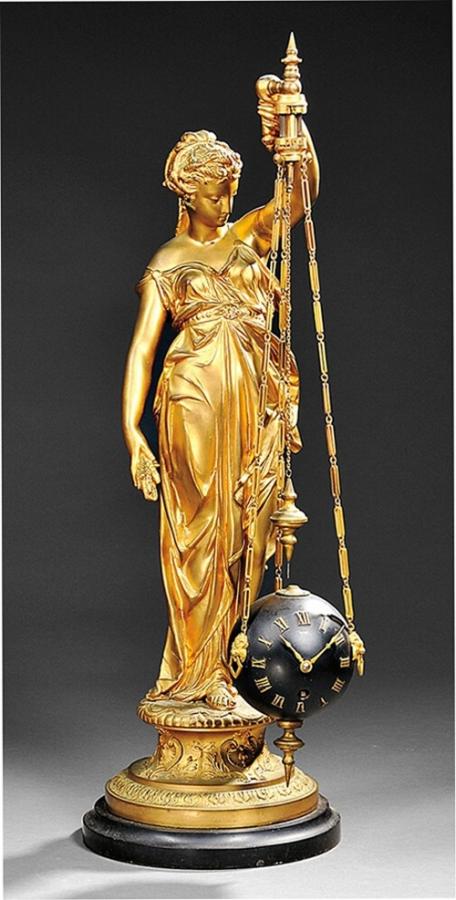 French Rare Conical Pendulum Mystery Clock - Renaissance Antiques