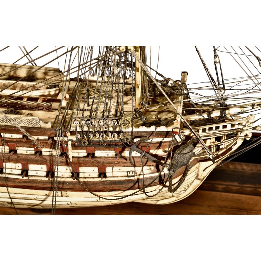 Napoleonic Prisoner Of War Bone Ship Model - Renaissance Antiques