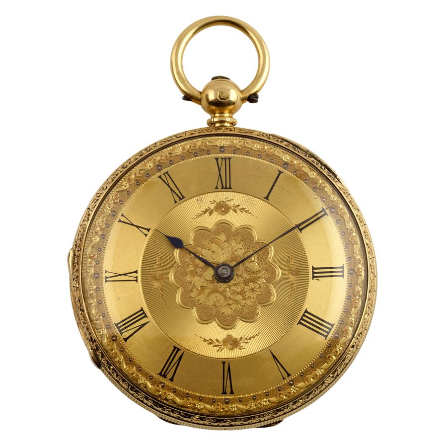 English 18K Gold Pocket Watch by Jameson of Dublin - Renaissance Antiques