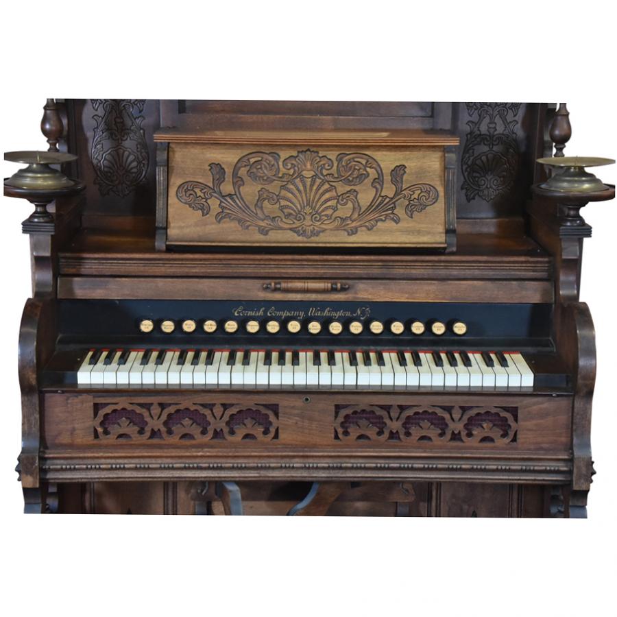 American Carved Walnut Parlor Pump Organ - Renaissance Antiques