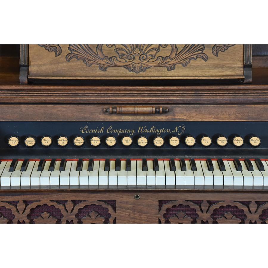 American Carved Walnut Parlor Pump Organ - Renaissance Antiques