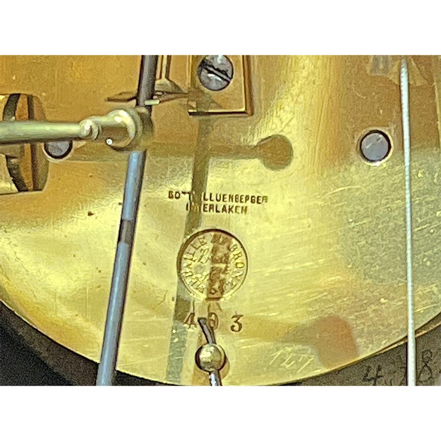 Swiss Hand Carved Walnut Musical Mantel Clock - Renaissance Antiques