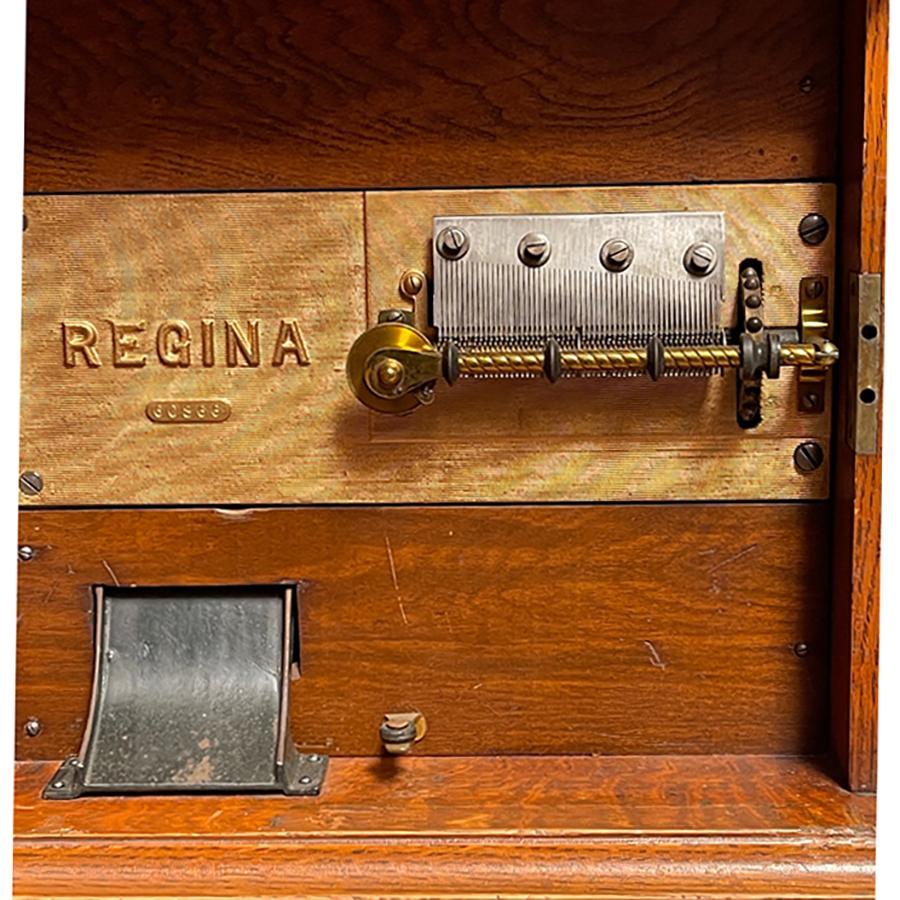 American Regina Rare Gum Dispensing Disc Music Box - Renaissance Antiques