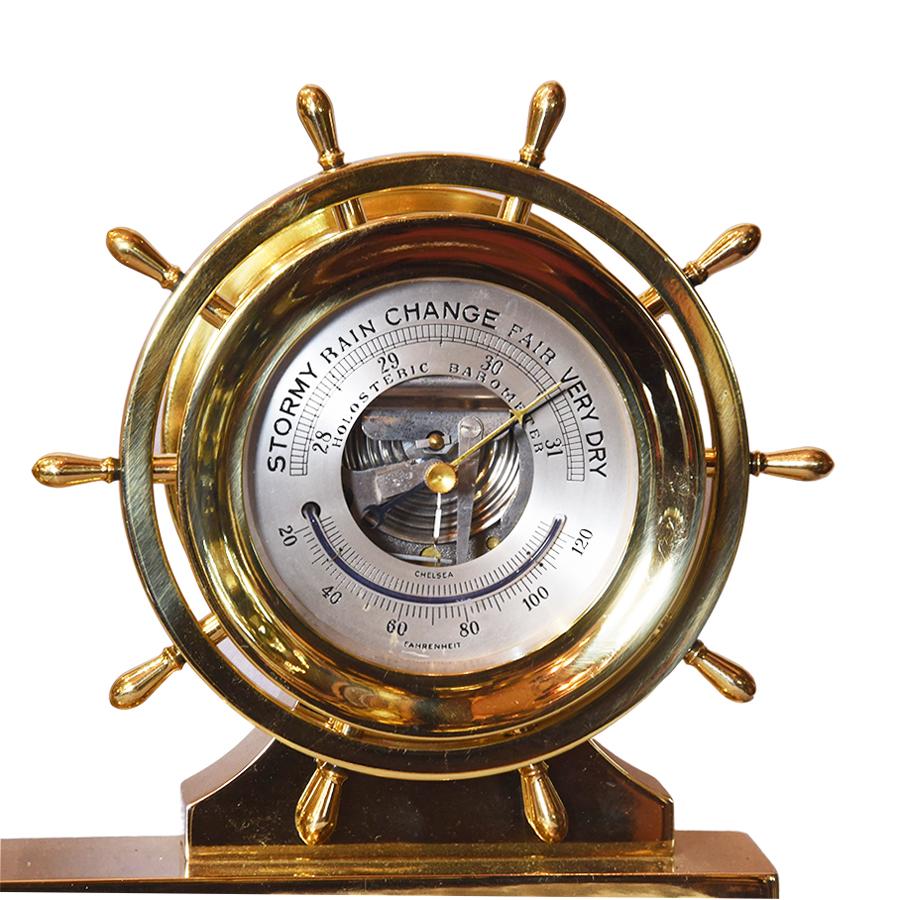 American Chelsea Claremont Mantel Clock & Barometer - Renaissance Antiques